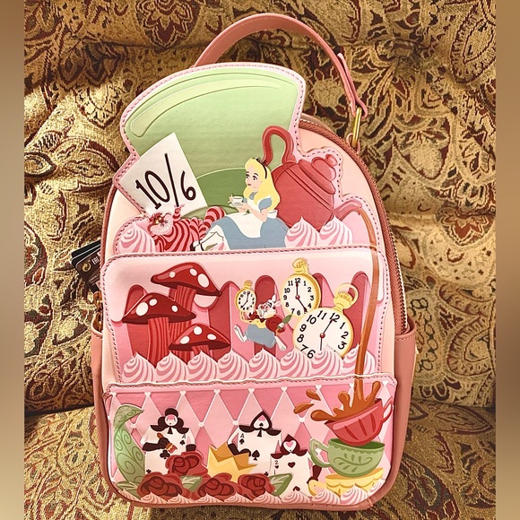 Disney | Bags | Nwt Disney Loungefly Alice In Wonderland Backpack ...